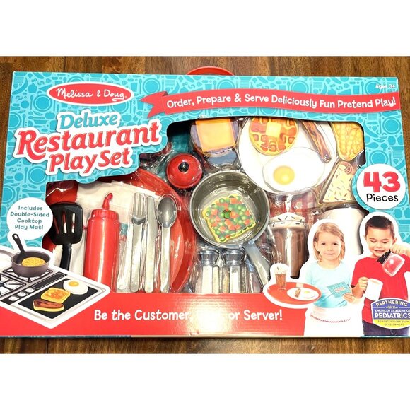 Melissa & Doug | Toys | Melissa Doug Deluxe Restaurant Play Set 43 ...